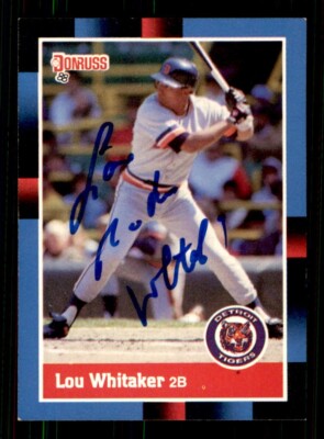 1988 Donruss Baseball #173 Lou Whitaker Signed Autograph (No COA) | eBay