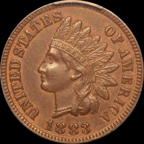 1883 1c Indian Head Cent Snow 1 PCGS AU 58 CAC FS-403 Misplaced Date | eBay