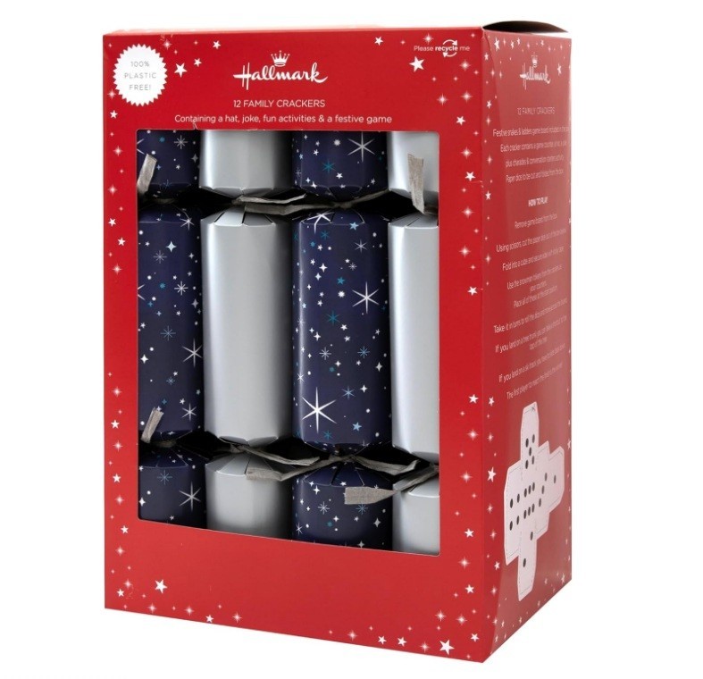 Christmas Crackers Pack of 12 HALLMARK Party 30cm Luxury Design Fan ...