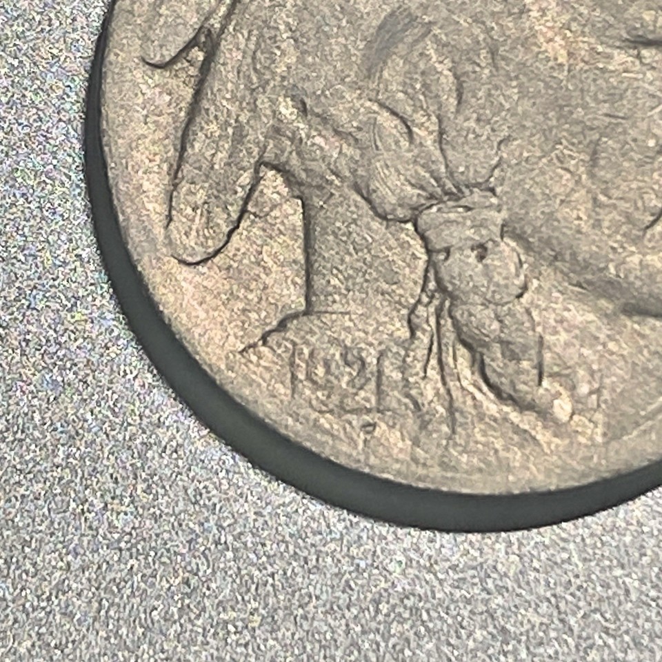 1921-S Buffalo Nickel Key Date. Horn Details. Full Date. Holo-restored ...