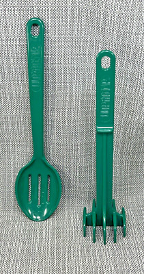Ultra Temp Kitchen Utensils Slotted Spoon & Masher Dark Green Made in ...