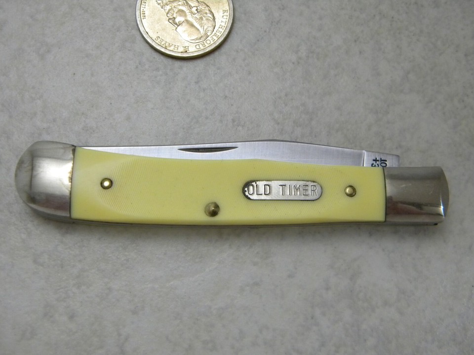 Schrade+- Old Timer- USA- 970T- Yellow- Pocket Knife | eBay