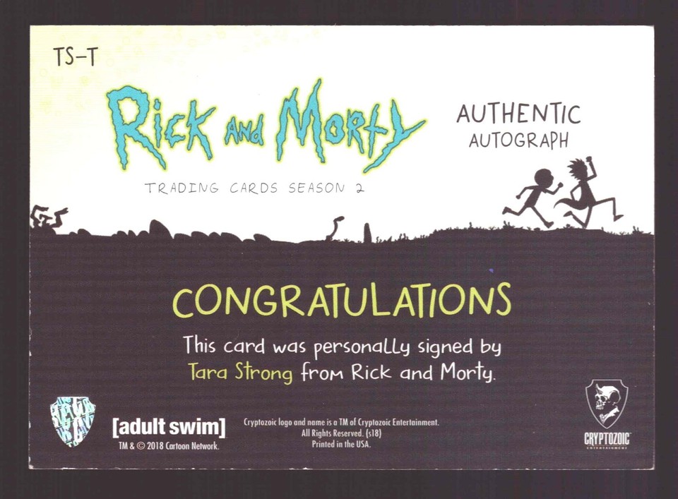 2019 Rick and Morty Season 2 TS-T Tara Strong as Tinkles Autograph Card ...