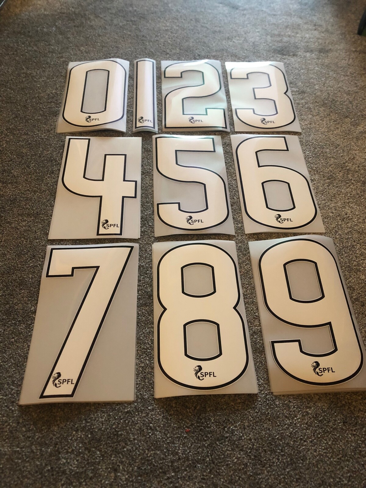 OFFICIAL SPORTING ID SCOTTISH SPFL WHITE NUMBERS (2015-2020) | eBay UK