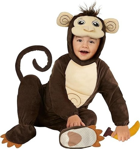 Baby Toddler Monkey Costume Kids Boys Girls Cute Animal Suit + Toy 0 ...