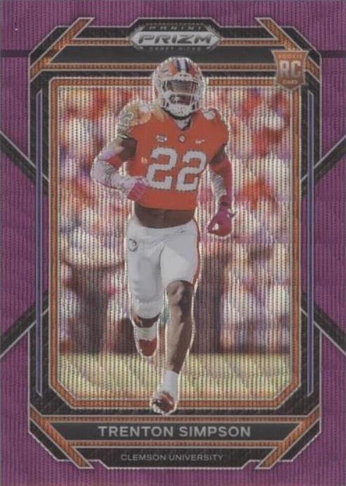 2023 Panini Prizm Draft Picks - Trenton Simpson #178 Purple Wave Prizm ...