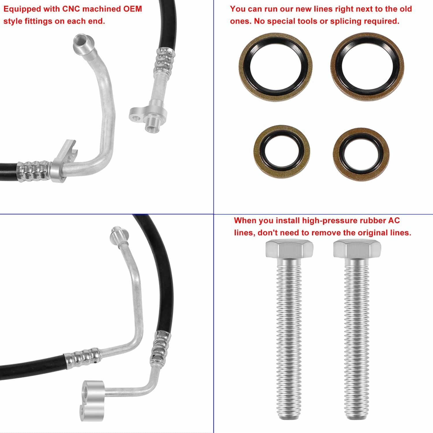 SU33468 Rear/Aux AC Line Set For Chevy Suburban GMC Yukon XL 2007-2014 ...