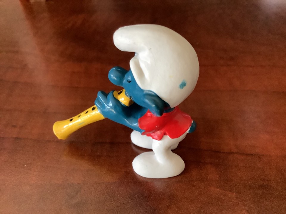 Smurfs 20048 Clarinet Playing Smurf Flautist Flute Oboe Vtg Figure ...