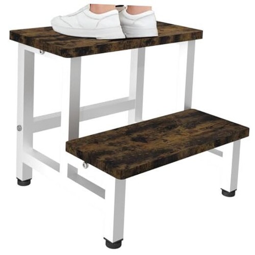 Wooden 2 Step Stool for Toddlers Kids and Adults, Heavy Duty 2-Step ...