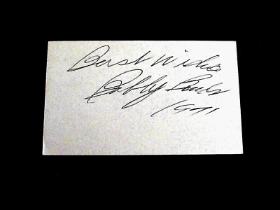BOBBY BONDS YANKEES GIANTS ANGELS OF'ER SIGNED AUTO VINTAGE INDEX CARD ...