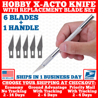 Hobby Exacto Knife X-Acto Set 6x #11 Blades + Handle Craft Tool ...