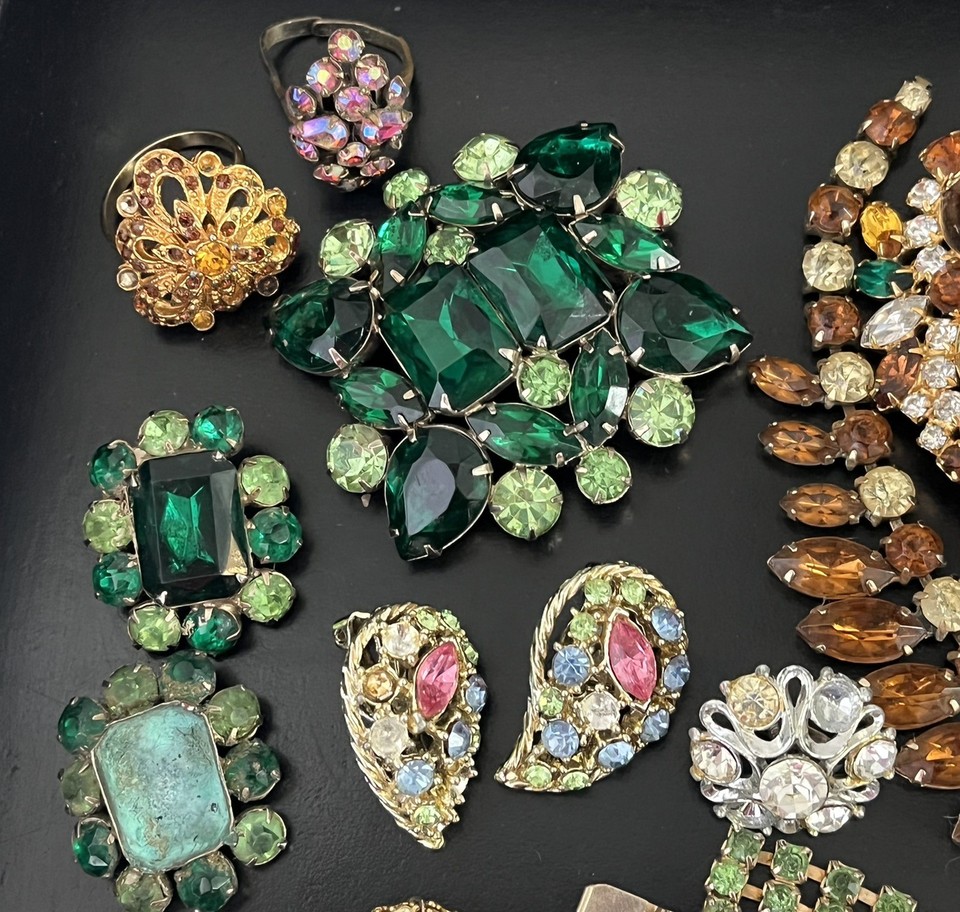 ALL True Vintage ALL Rhinestone CRAFT REPAIR Jewelry Lot | eBay