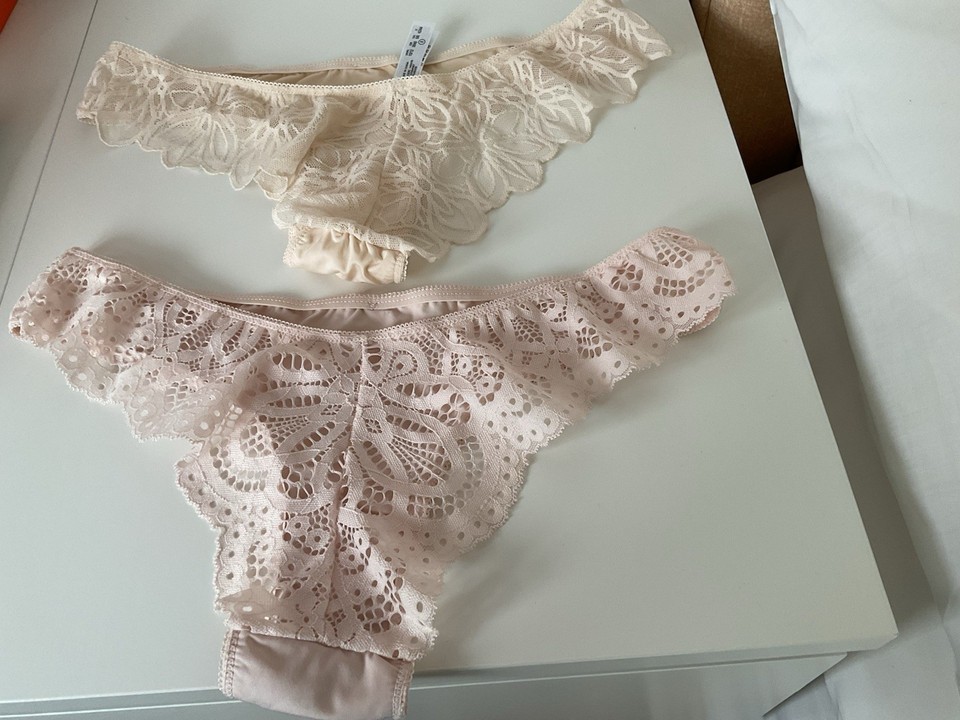 Secret Possessions Ladies Knickers 10/12 2 Pair Pink & Cream S New ...