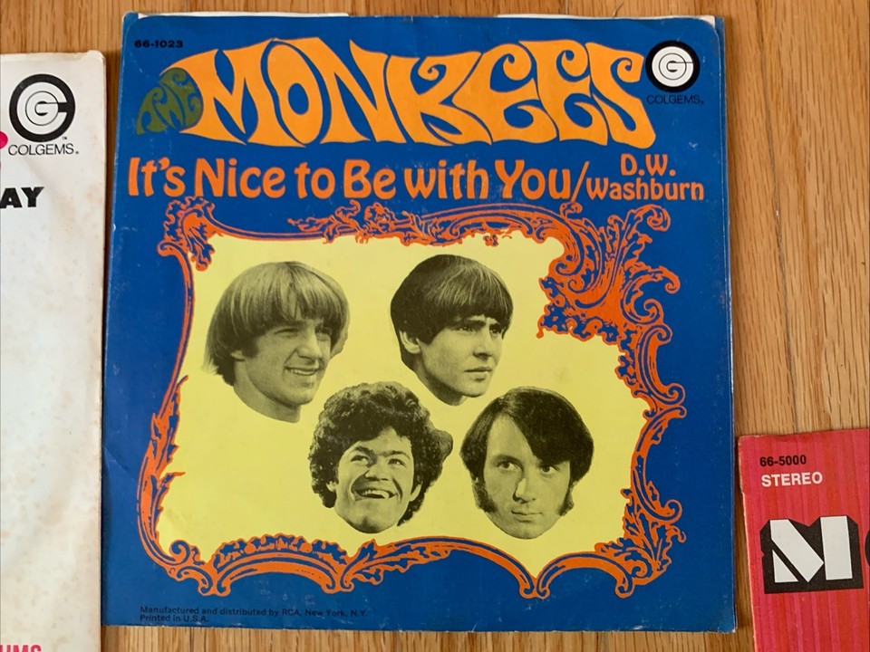 The Monkees 45rpm 7 Record Lot Tear Drop City, Last Train To ...