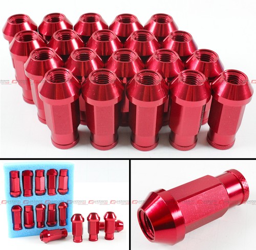 20PCS 1.5MM X M12 JDM RED WHEEL RACING LUG NUTS FOR CIVIC EG SI EF FD ...