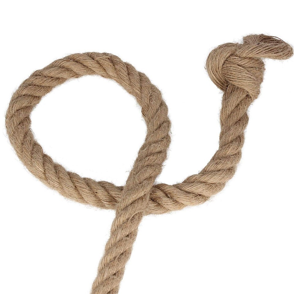 Natural Thick Hemp Rope Twisted Strong Jute Rope 4-Strand Burlap Rope ...