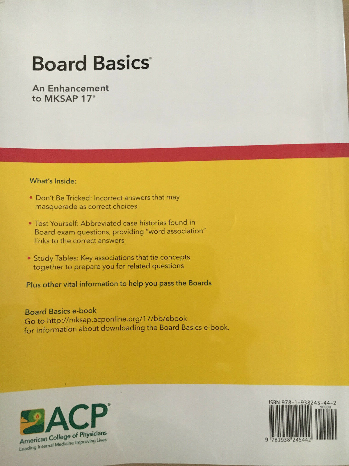 MKSAP 17 Board Basics Book & Part A & Part B - ISBN: 978-1-938245-44-2 ...