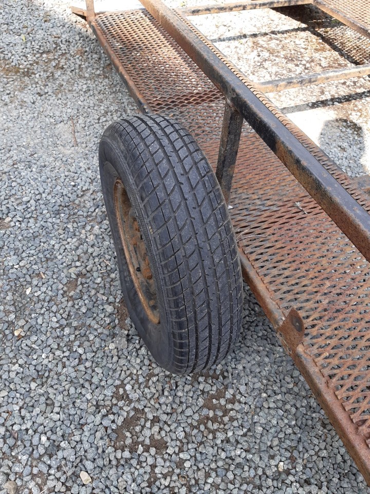 6 ½ ft x 4ft Trailer ATV Quad Ride-on Mower Cage Steel Ramp | eBay UK
