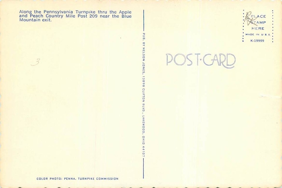 Postcard Turnpike Near Blue Mountain Exit in Pennsylvania, PA | eBay