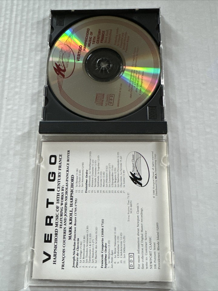 Mark Kroll-Vertigo: Harpsichord Music Of 18th Cntry France CD Newport ...