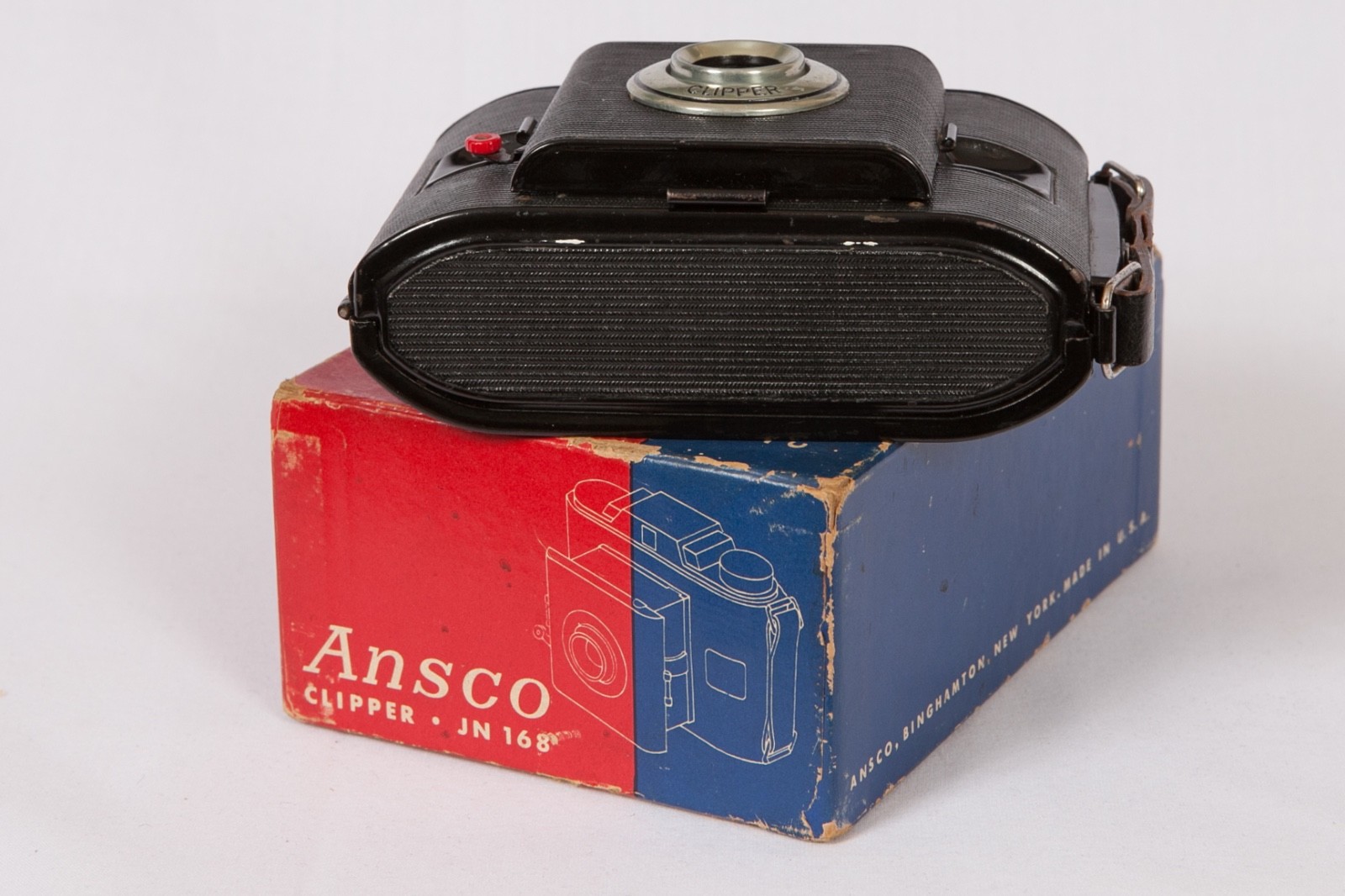 ANSCO JN168 CLIPPER PULL OUT CAMERA USES 616 FILM w/ORIGINAL BOX, HANG ...