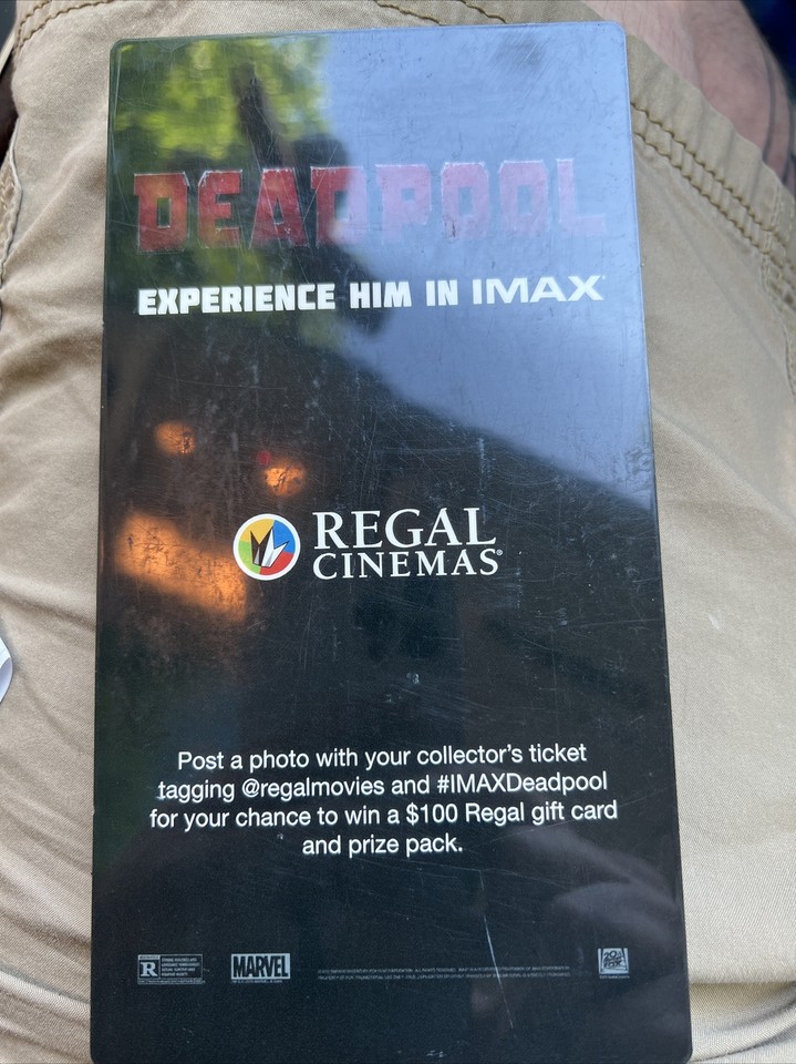 Marvel DEADPOOL 2016 Regal IMAX First Show Experience Collectible Movie ...
