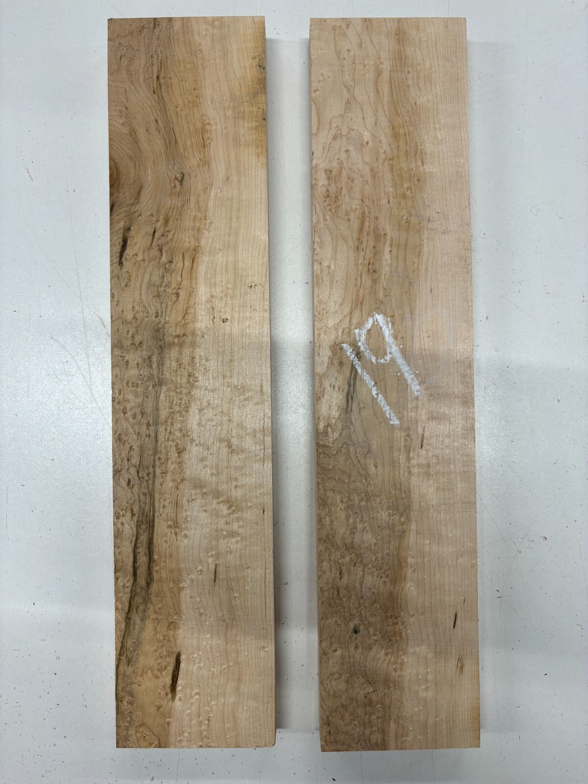 2 Pack, Birdseye Maple Thin Stock Lumber Wood Blanks 16"x 3-1/2"x 7/8 ...