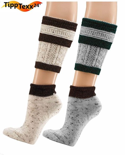 Loferl Trachtensocken & Wadenwärmer zur Lederhose Oktoberfest mit Tweed ...