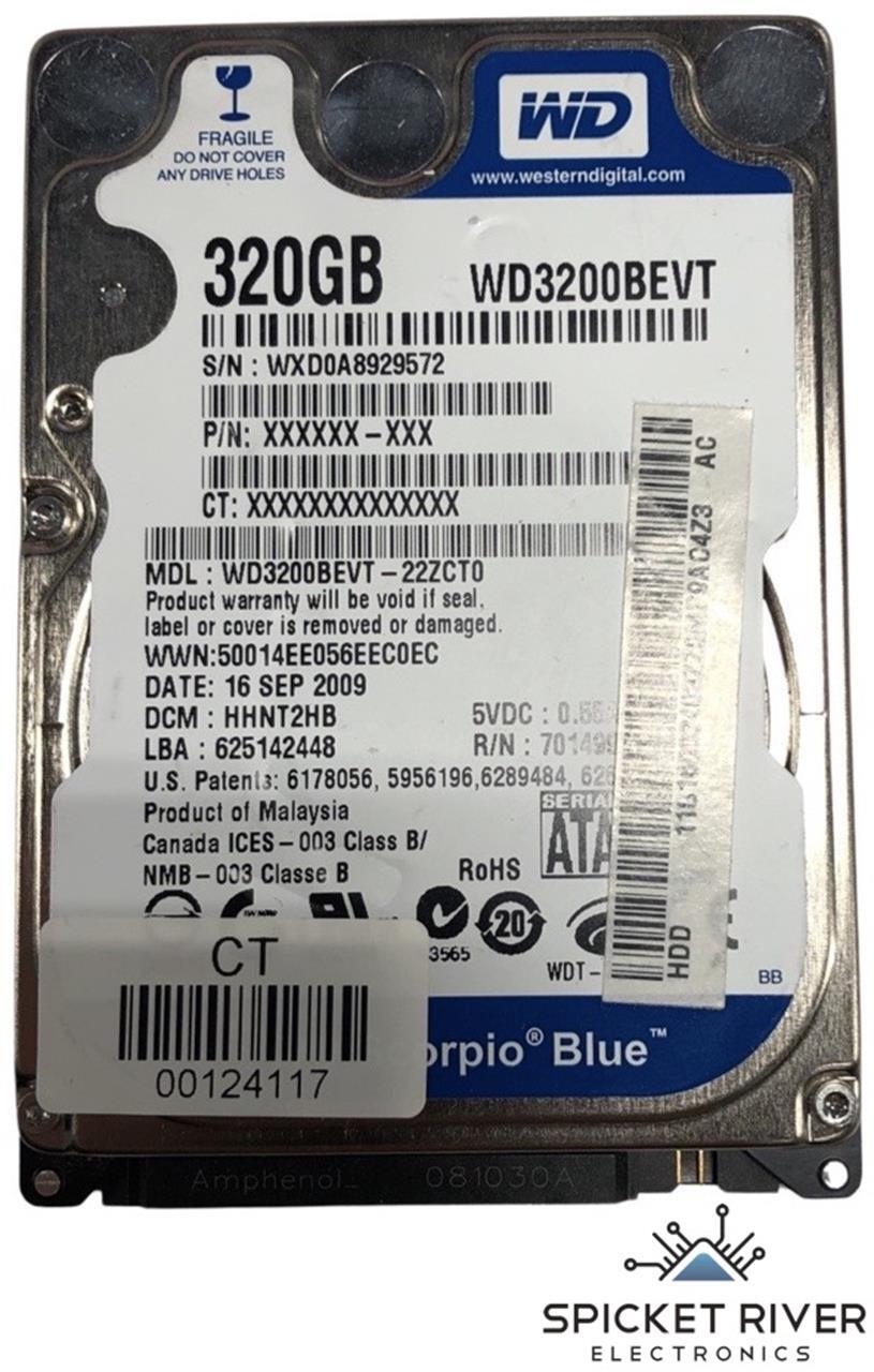 Western Digital 320GB Internal 5400RPM 2.5" (WD3200BEVT-22ZCT0) HDD for ...