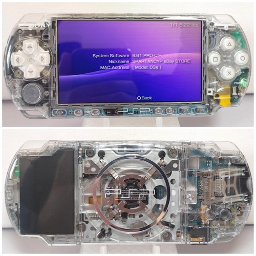 Sony PSP 3000 Console CLEAR Skeleton 💀 MINT With Official Charger & New ...