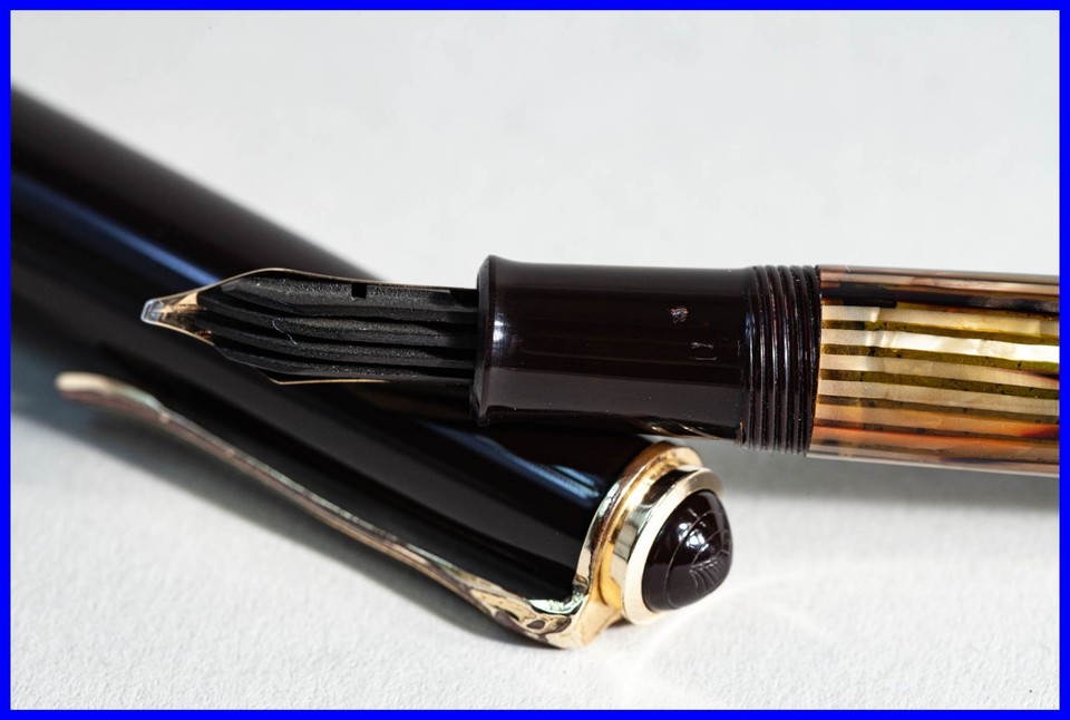 Vintage Pelikan 400NN Fountain Pen IN Tortoise Shell Braun & Gold With ...