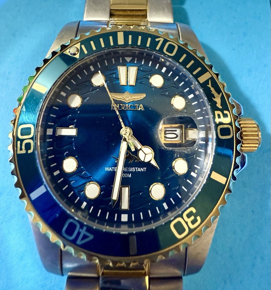 Invicta Pro Diver Men's Watch, Model #30021, Two Tone, Blue and Gold🔥🔥 ...