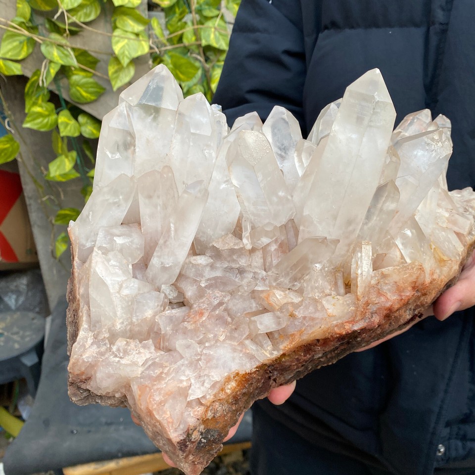 15.3lb Large Natural Clear White Quartz Crystal Cluster Rough Healing ...