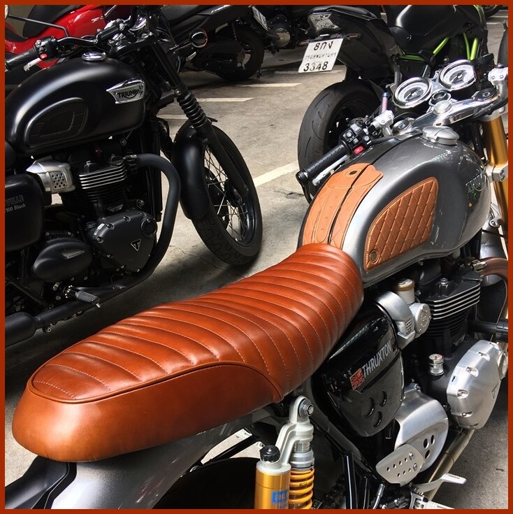 TRIUMPH Thruxton (R) SEAT(Real Leather) for THRUXTON 1200 RS (2017 to ...