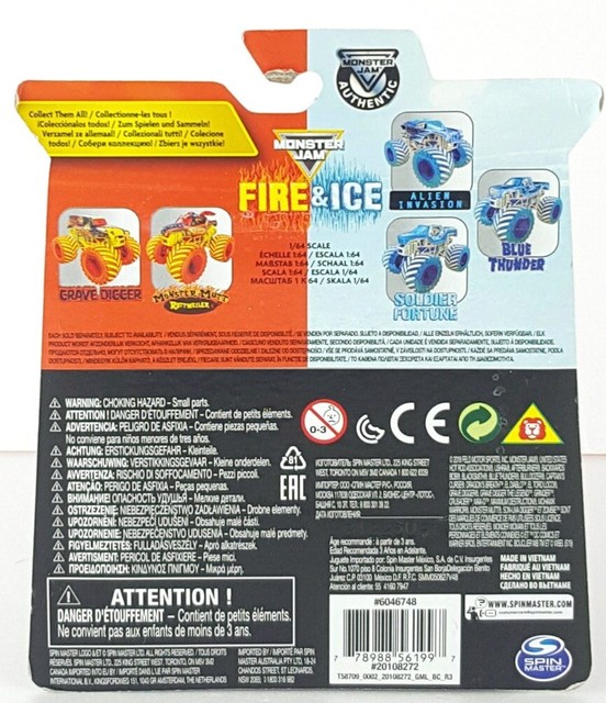 MJ 2019 Monster Jam Fire & Ice Soldier Fortune Special Edition 164 ...