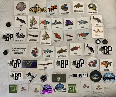 Fish Tank/Aquarium Sticker Collection With Bonus Anniversary Pins!! | eBay