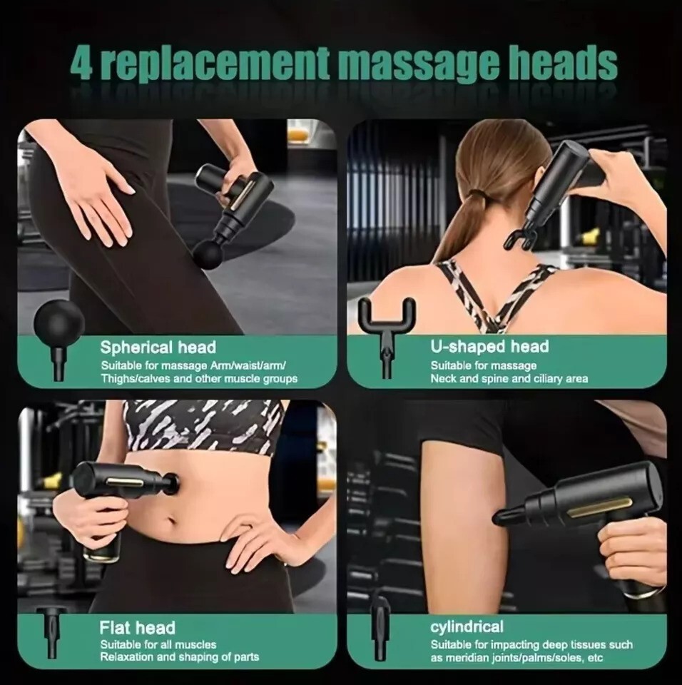 6 speeds Massage Gun Percussion Massager Deep Tissue Muscle Vibrating ...