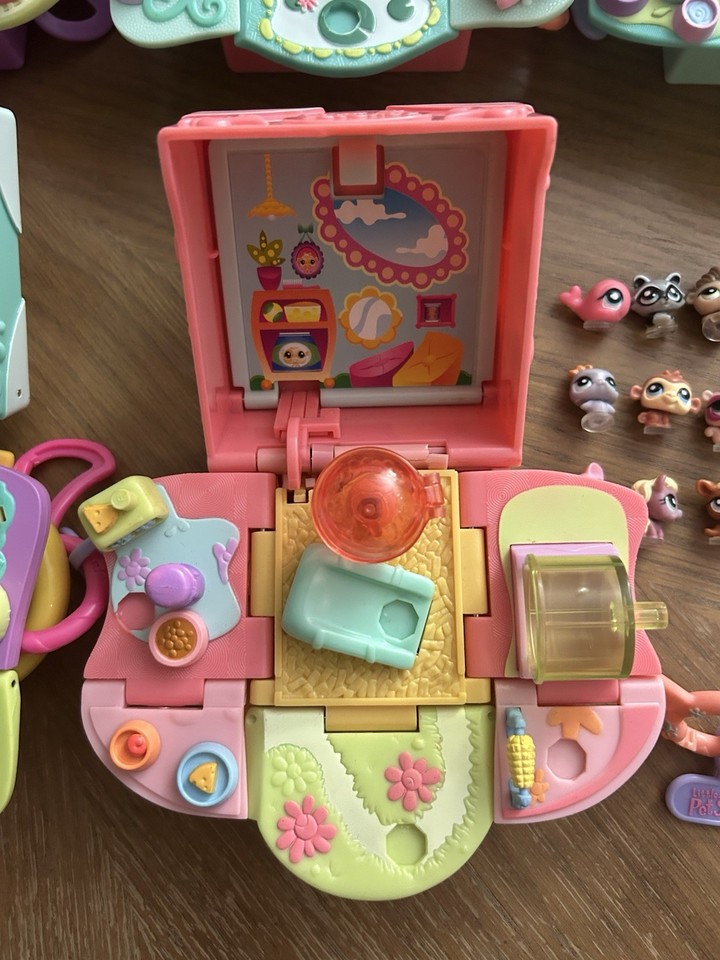 Littlest Pet Shop LPS Authentic Teeniest Tiniest Lot 5 Playsets 12 ...