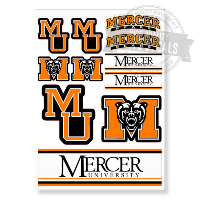 Mercer University NCAA Bears A4 High Quality Printed Vinyl Decal ...