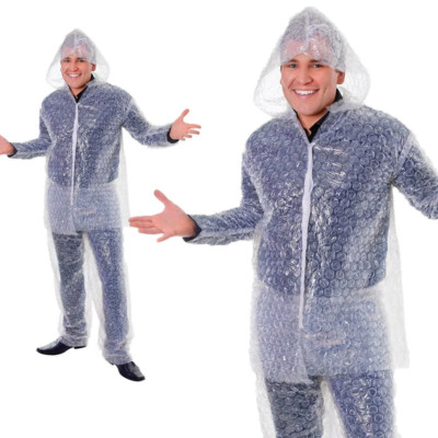 Bubble Wrap Costume Novelty Unisex Funny Fancy Dress Outfit Adults New ...