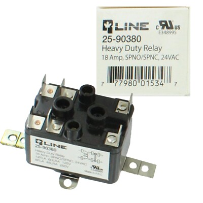 R-LINE 25-90380 18A, 24VAC, SPNO-SPNC Heavy Duty Relay | eBay
