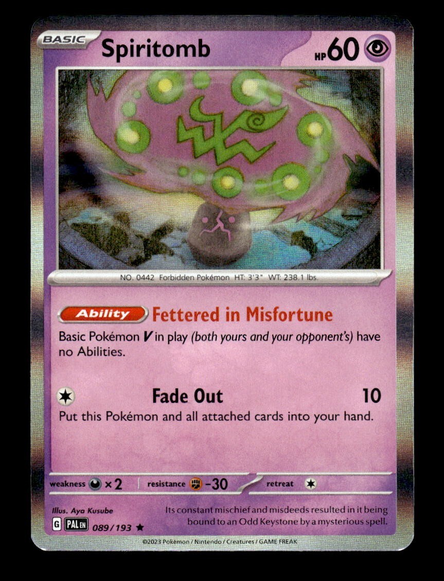 Pokemon Paldea Evolved Spiritomb Holo 089/193 | eBay