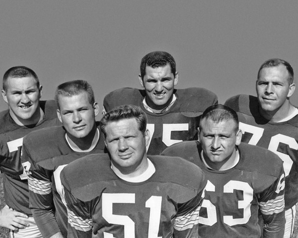 1962 GREEN BAY PACKERS Offensive Line Glossy 8x10 Photo Jerry Kramer ...