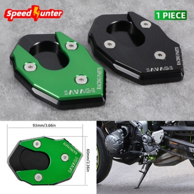 Side Kickstand Stand Extension Plate For KAWASAKI Z650RS NINJA ZX-6R ...