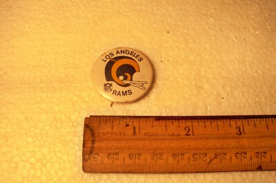 Vintage 1 1/4" Pinback Button Los Angeles Rams NFL 2 Bar Helmet Logo | eBay