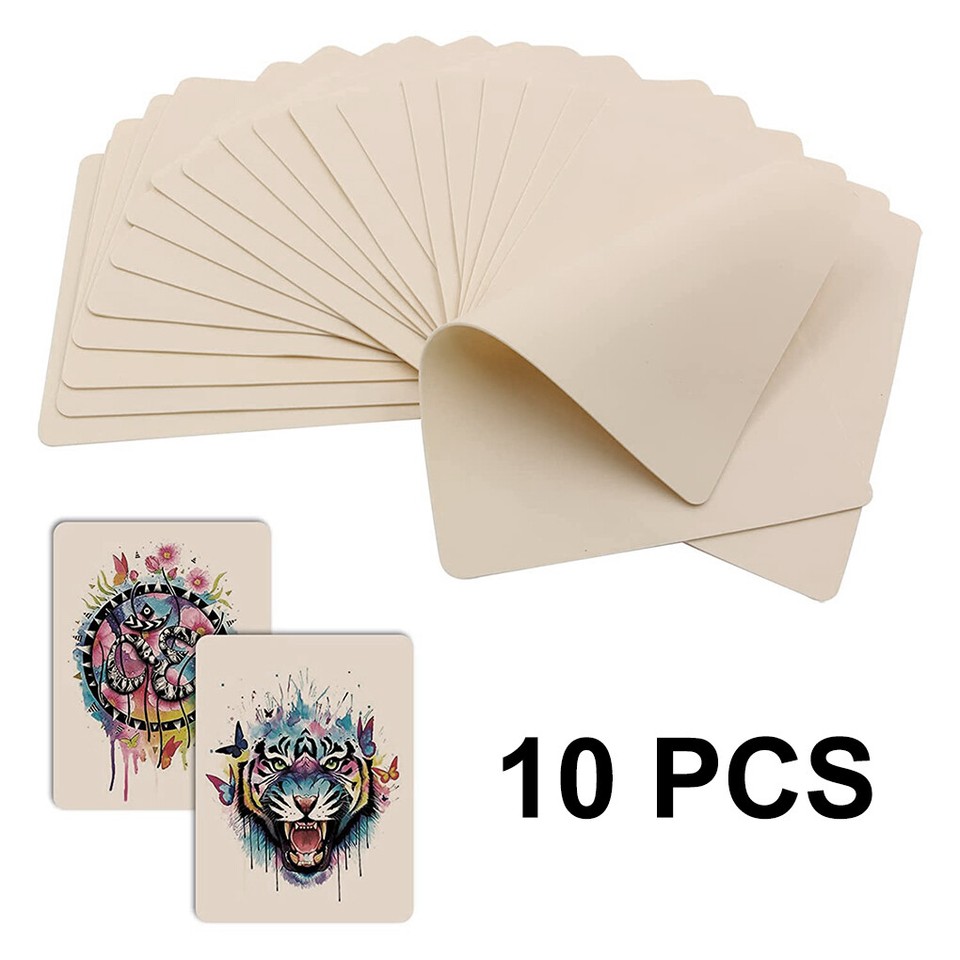 5-100PCS Inkless Tattoo Beginner Practice Fake Skin Eyebrow Art Double ...