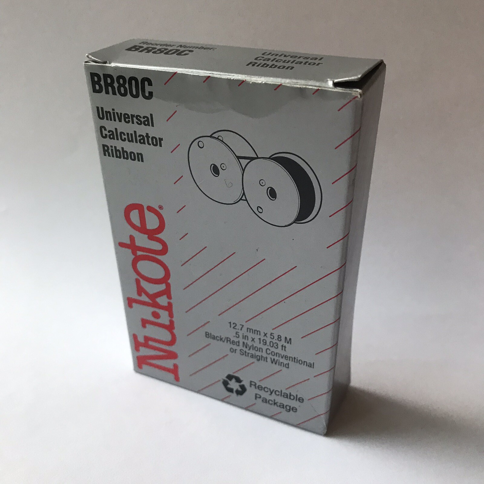 Nu-Kote Universal Calculator Ribbon BR80C Black/Red Nylon Canon Royal ...