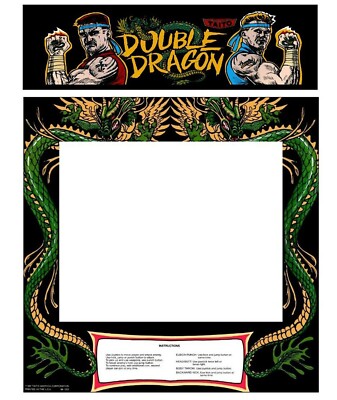 Double Dragon Arcade 1up Bezel and Marquee | eBay