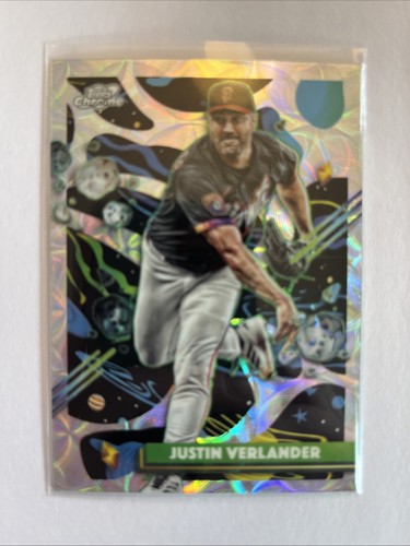 2025 Topps Chrome Cosmic Justin Verlander Nucleus Refractor | eBay UK