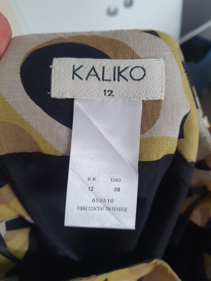 Kaliko Ladies Patterned Linen Skirt Size 12 | eBay UK